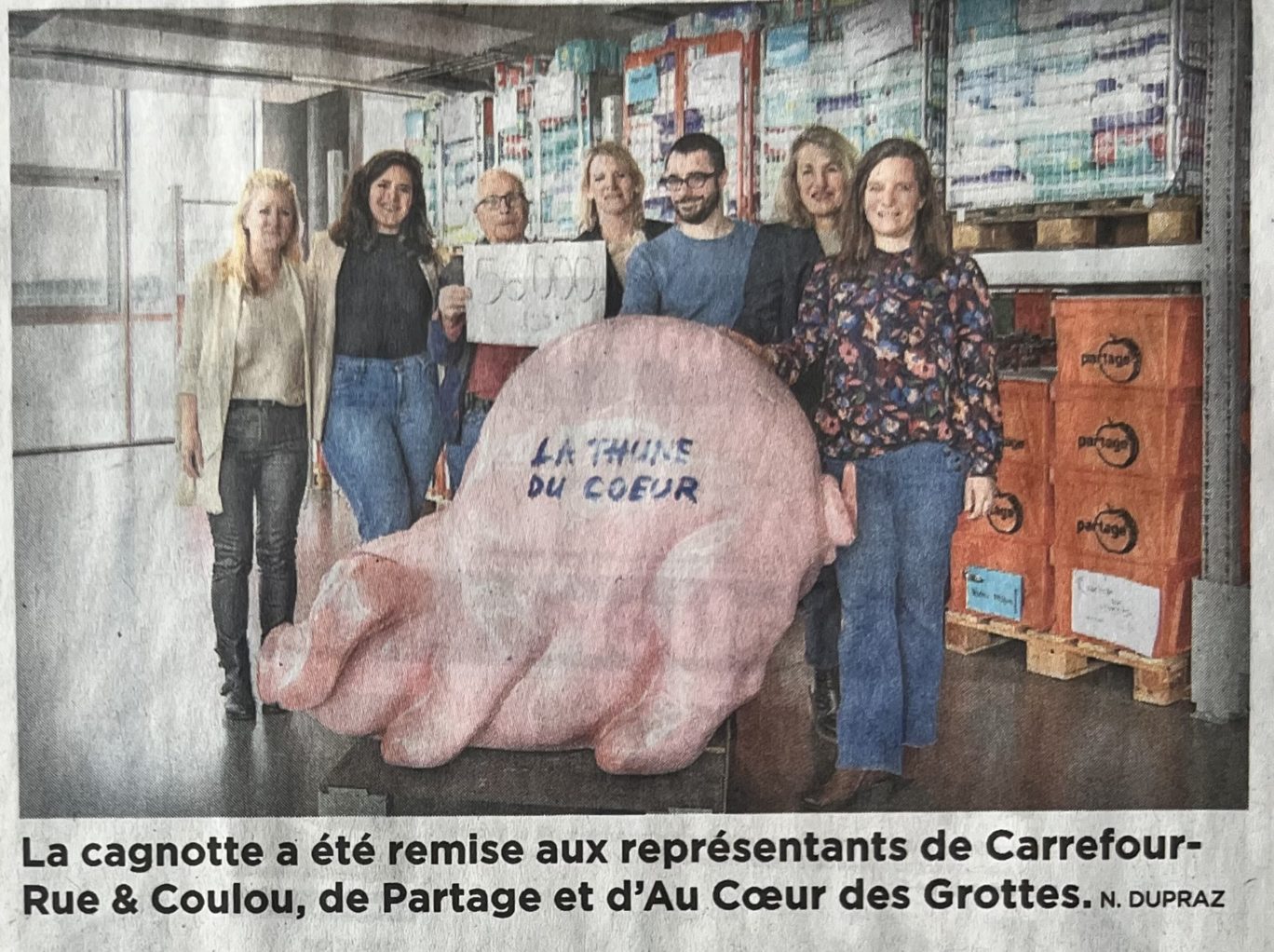 La presse parle de nous : la Thune du Coeur a récolté 56'000 francs TdG ...